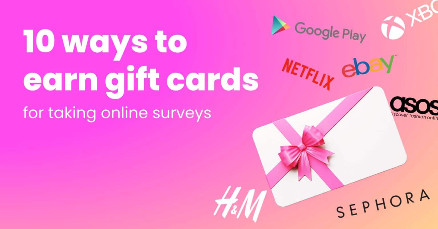 How to Earn Free Gift Cards for Taking Online Surveys - Monetha